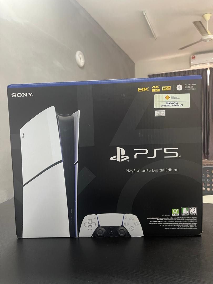 PS5 Slim Digital Malaysia Set (Brand New Sealed), Video Gaming, Video ...