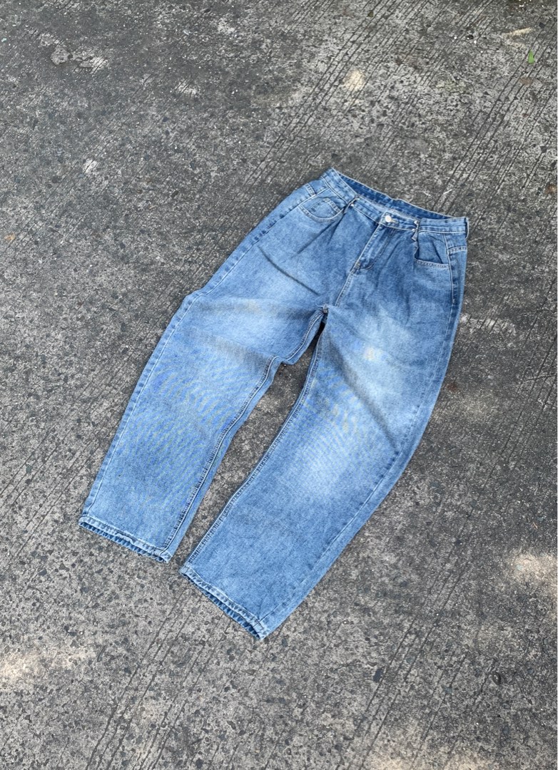 Random Denim Washed Baggy Pants, Men's Fashion, Bottoms, Jeans on Carousell