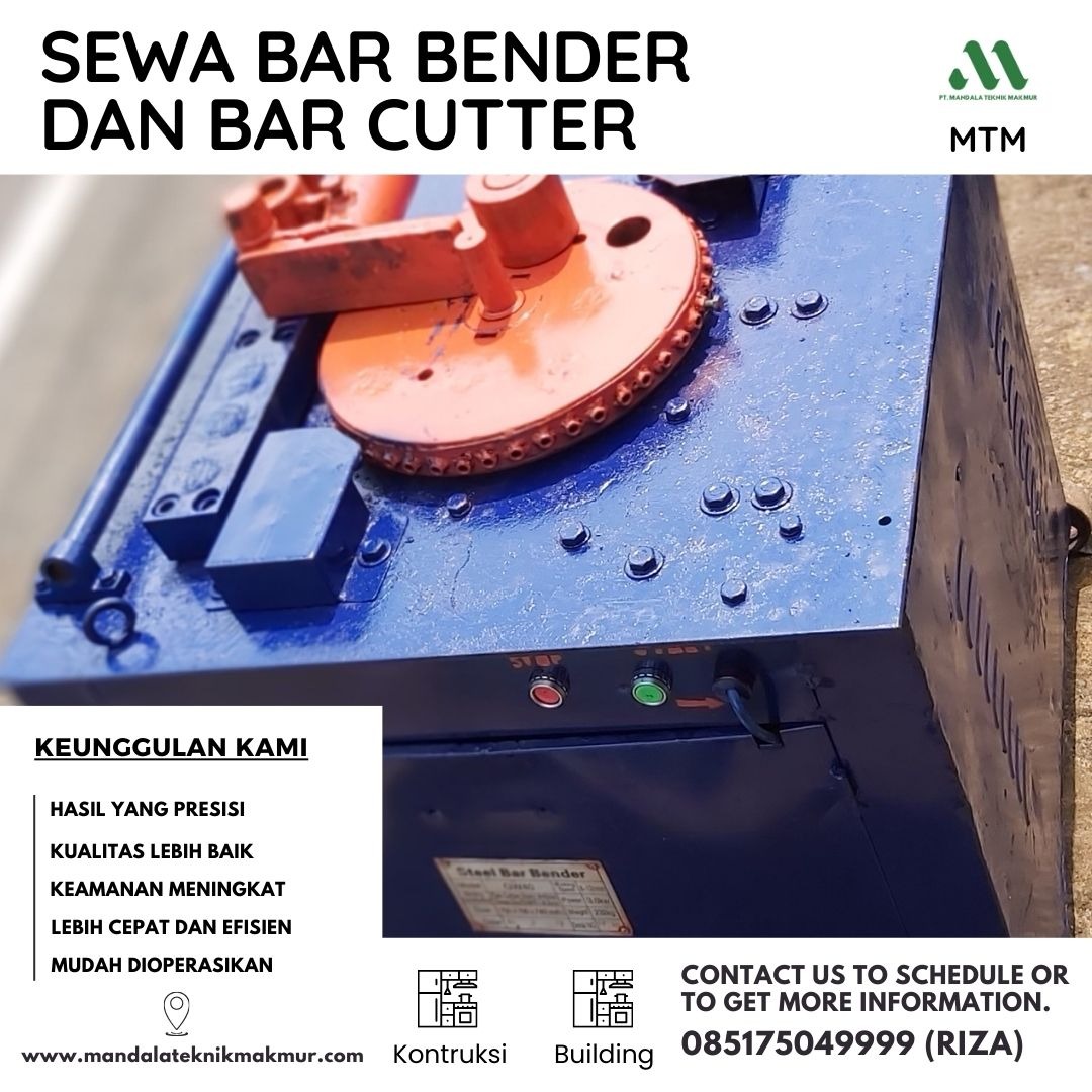 Sewa Bar Bending dan Bar Cutting Besi Beton Ukuran 8 sampai 42 mm Dairi ...