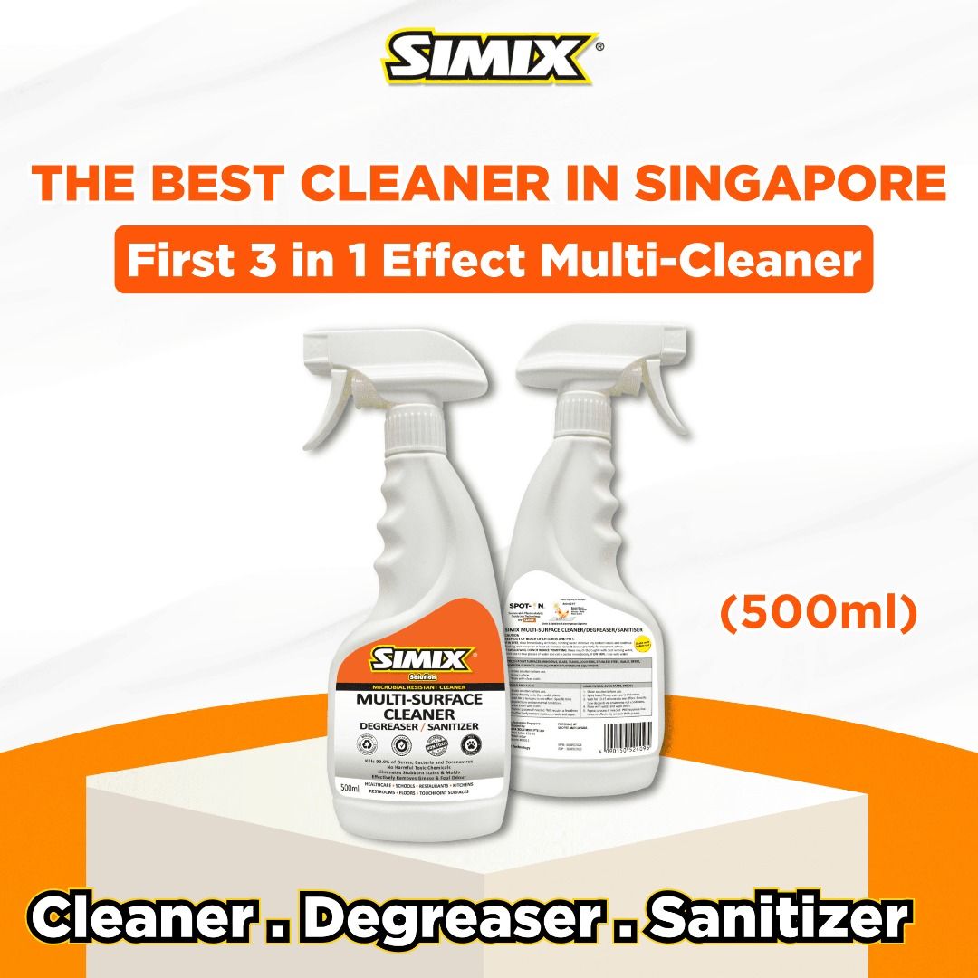 SIMIX 3-in-1 Multi-Surface Cleaner 500ml – Cleaning, Sanitizing ...