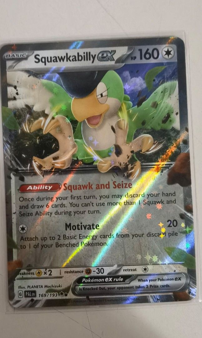 Squawkabilly EX Pokemon Trading Card Game TCG, Hobbies & Toys, Toys ...