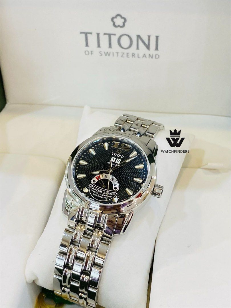 Titoni Chronometer with Power Reserve Indicator - Master Series, Men's Fashion, Watches ...