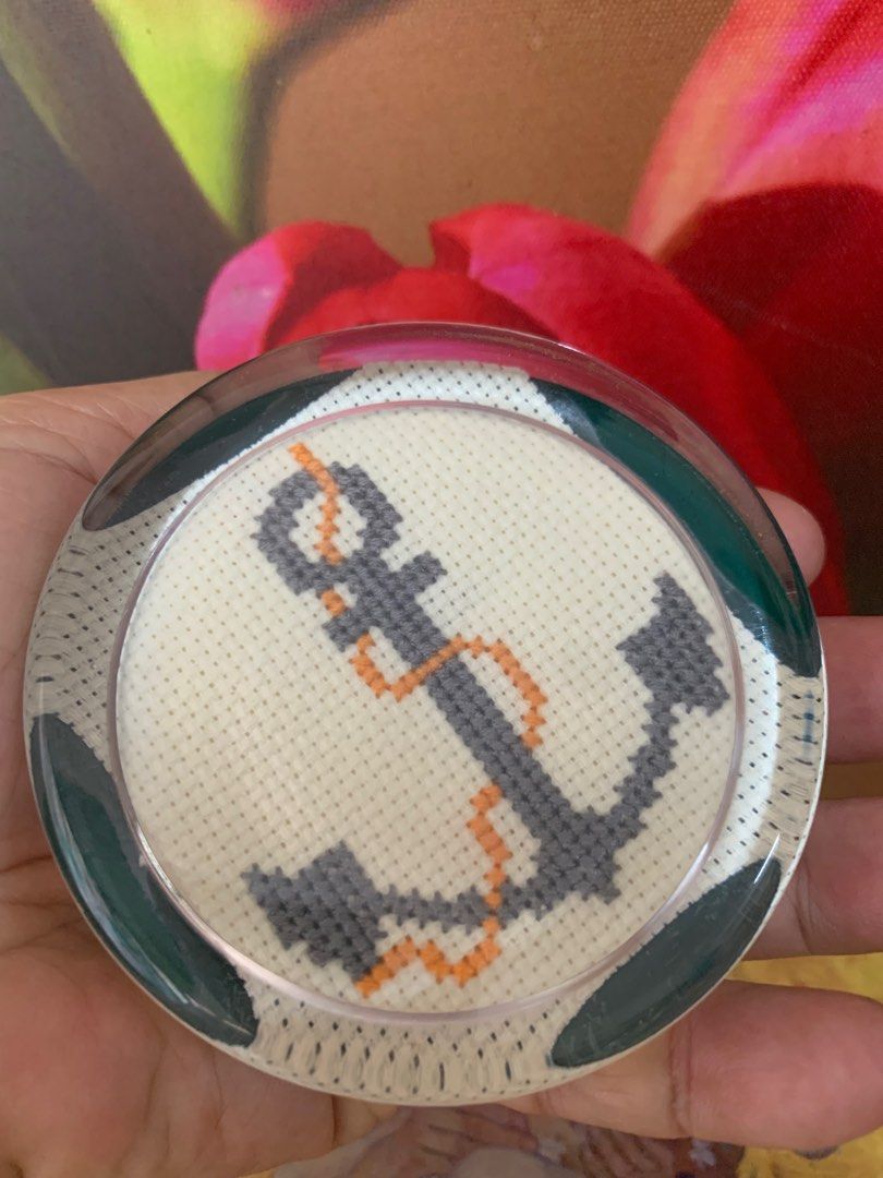 Vintage Anchor Cross Stitch Paperweight | DESIGNED BY BRYN PARRY HAND ...