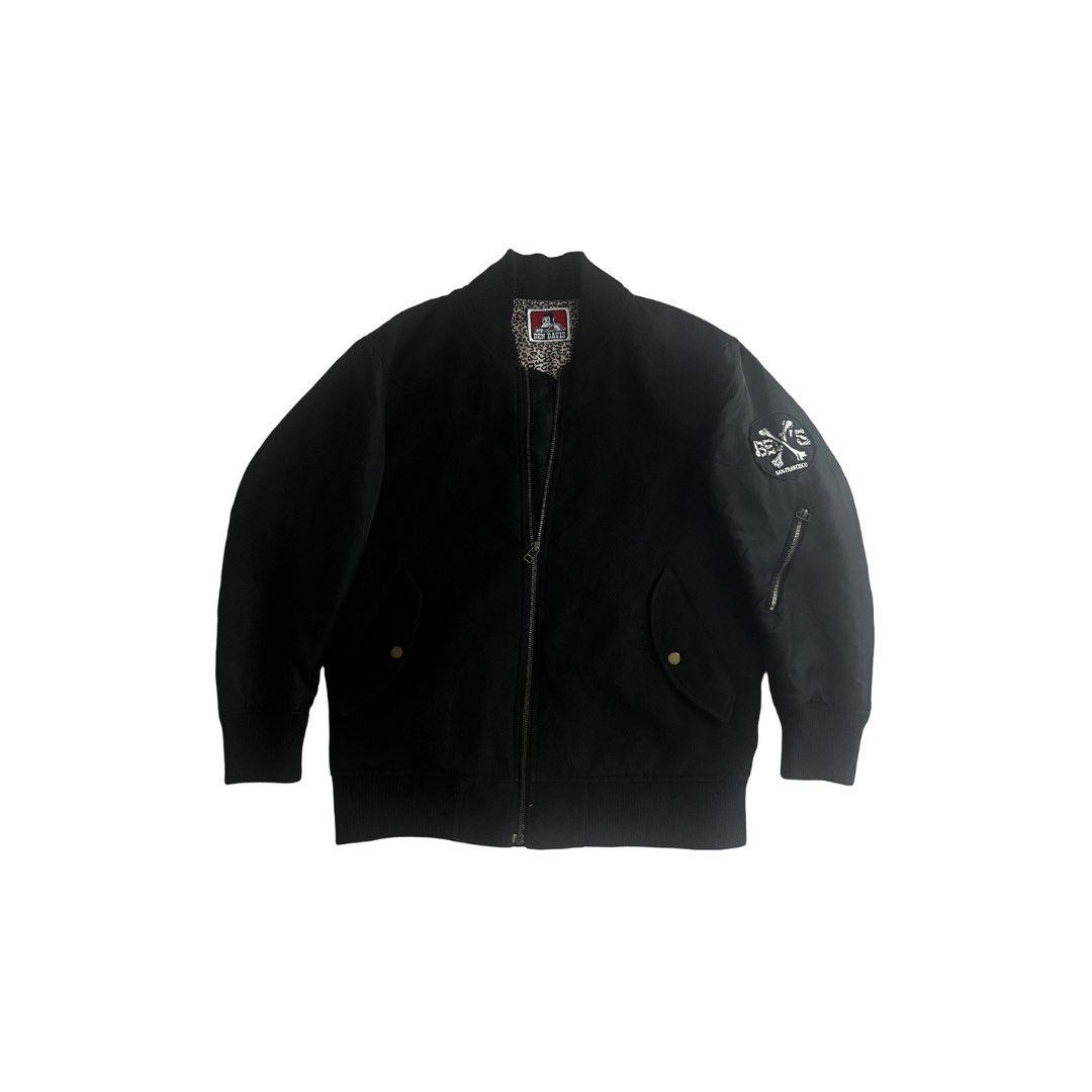 Vintage Ben Davis Zipper Bomber Patch Jacket, Men's Fashion, Coats ...