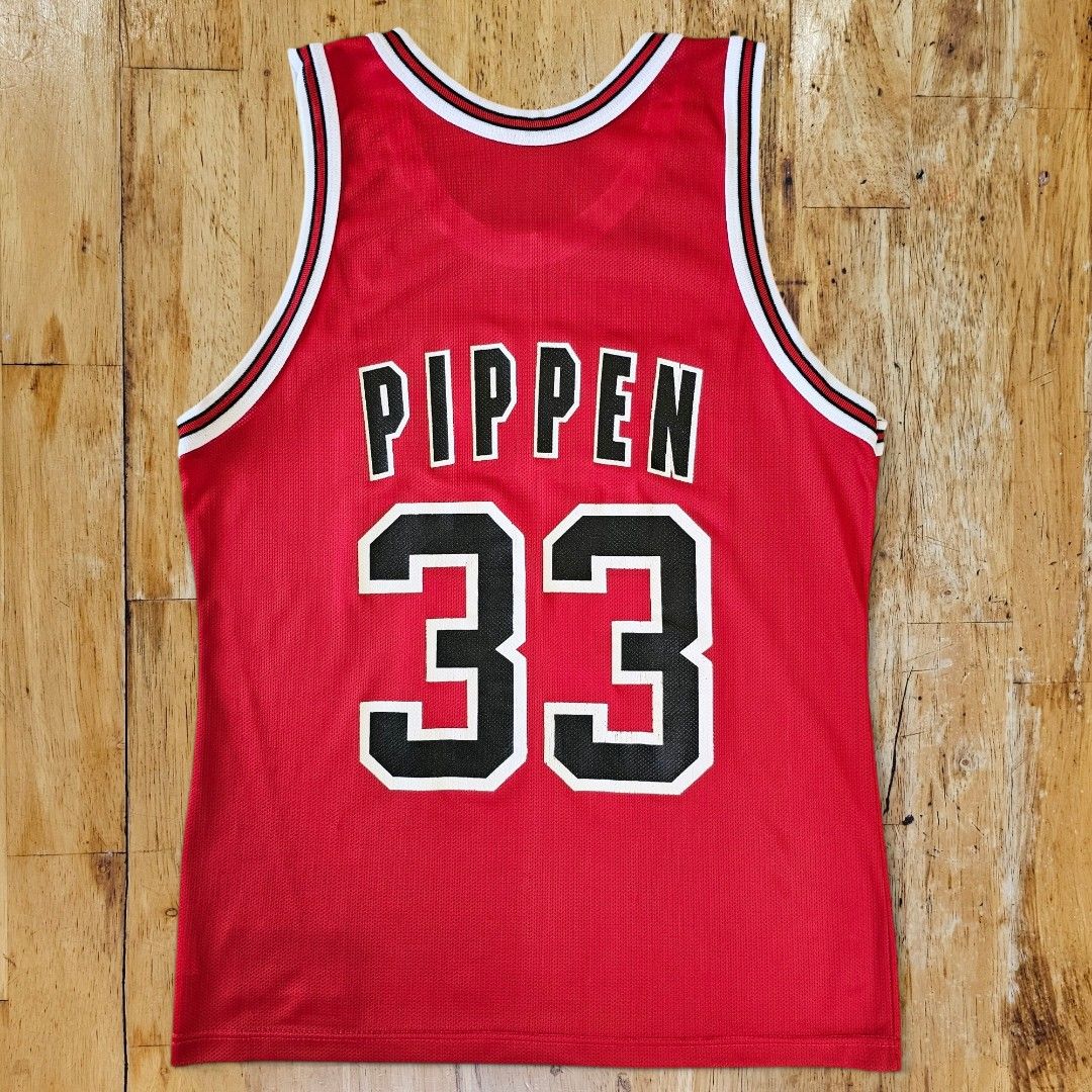Vintage Chicago Bulls #33 Scottie Pippen Champion Road Jersey, Men's ...