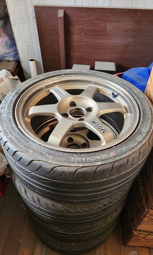 Volk Racing Wheel Rays TE37 orig, Car Parts & Accessories, Mags and Tires on Carousell