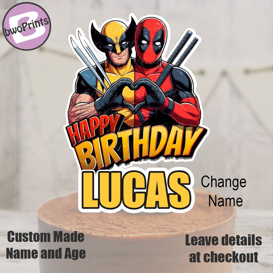 Happy Birthday Wolverine Deadpool & Wolverine Birthday Decoration
