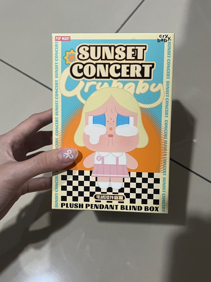 100% original Popmart sunset concert crybaby plush pendant blind box ...
