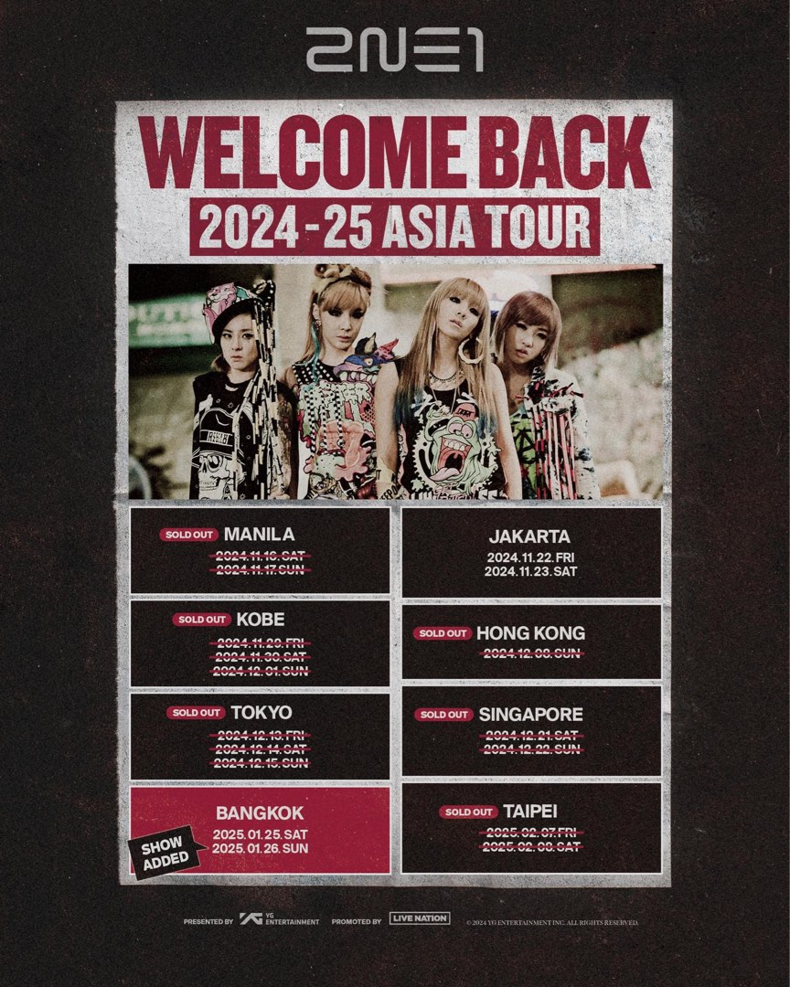 2NE1 [WELCOME BACK] 2024-2025 ASIA TOUR MANILA, Tickets & Vouchers ...