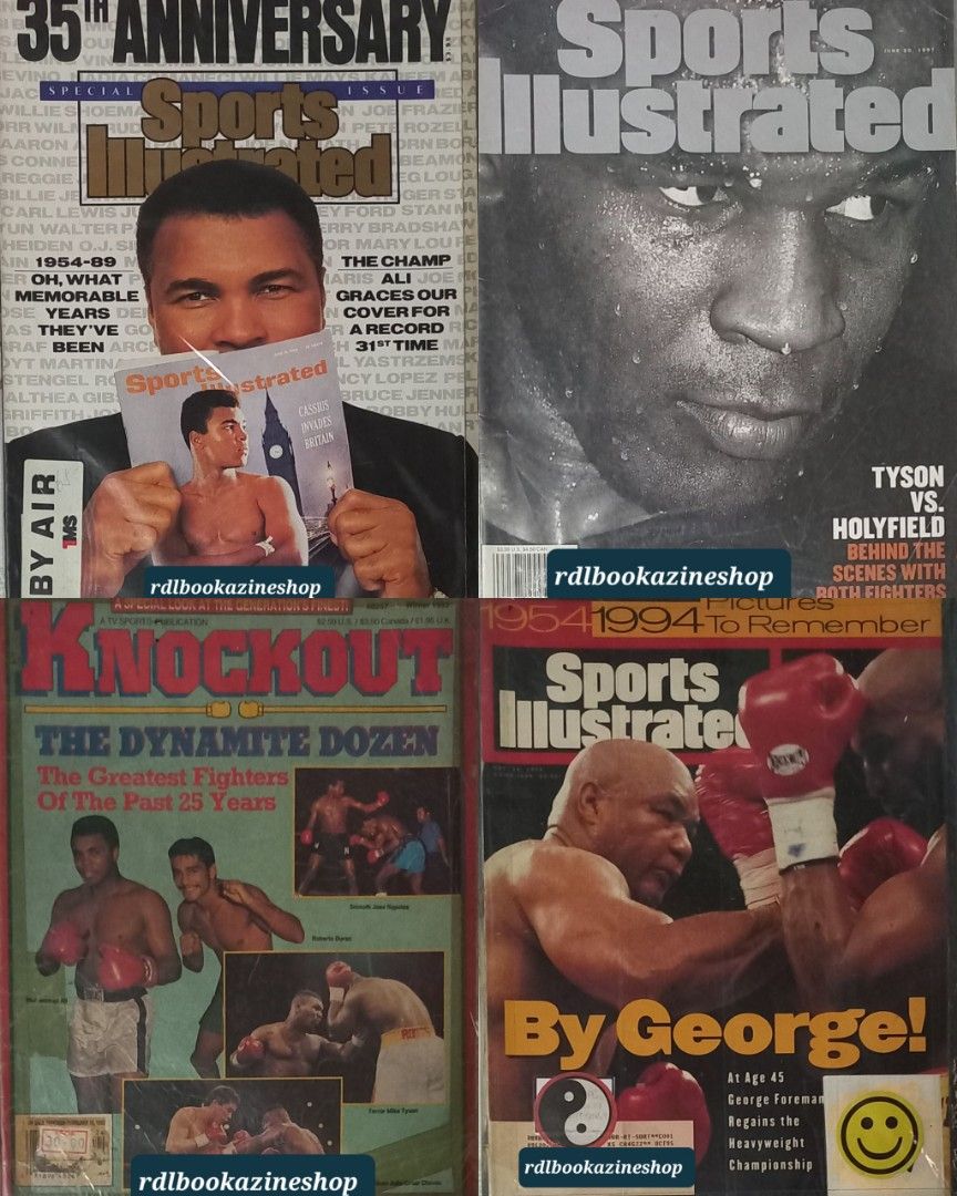 4 pcs Boxing Magazine (Sports Illustrated, Knockout)/ Sold as Set ...