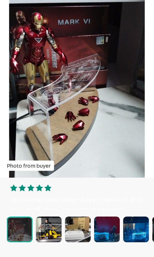FREE Shipping. Iron Man Tony Stark Acrylic Workbench Workshop Diorama ...