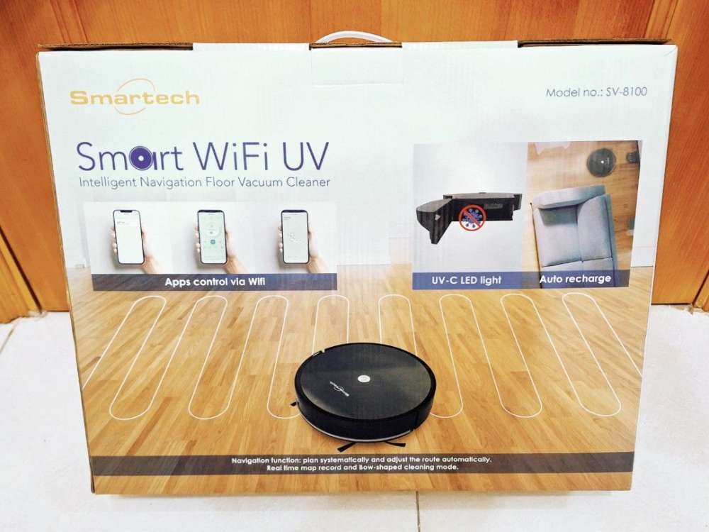 (全新原封現貨) Smartech SV-8100 “Smart Wifi UV” 智能導航除塵清潔吸塵機 打掃 機械人 家居 房間 無線吸塵機, 家庭電器, 吸塵機 ＆ 家居清潔電器 ...