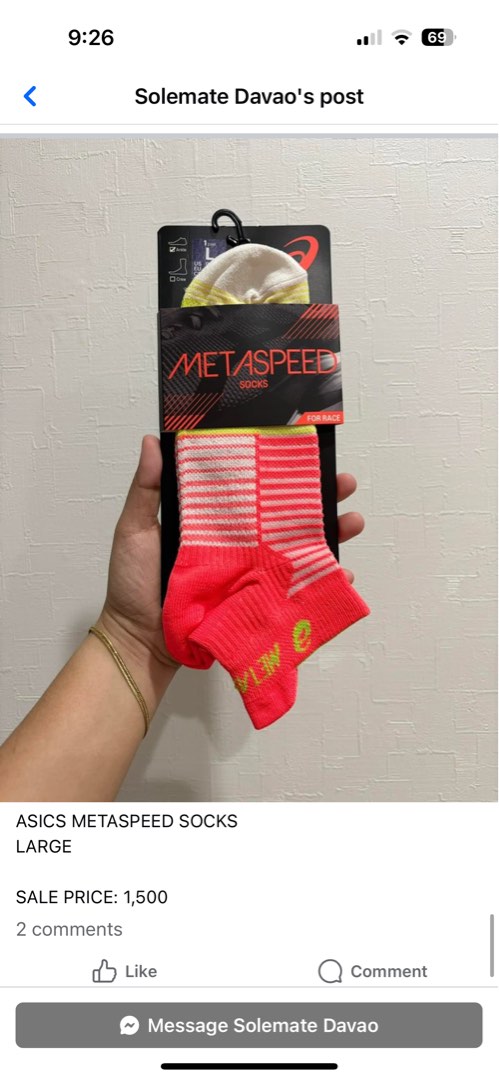 Asics Metaspeed Racing Socks, Men's Fashion, Watches & Accessories ...