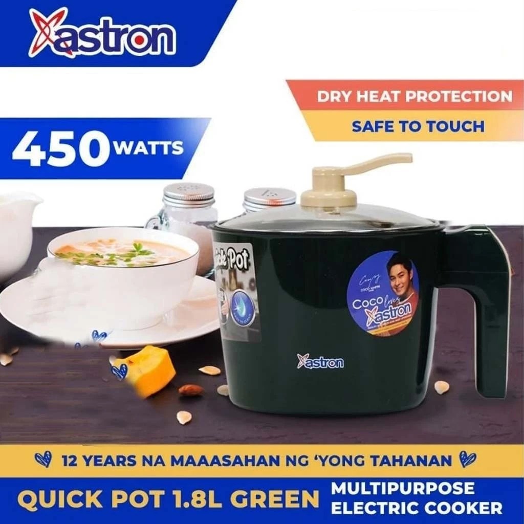 Astron QUICKPOT 1.8L Multipurpose Electric Cooker Non Stick Teflon Dry ...