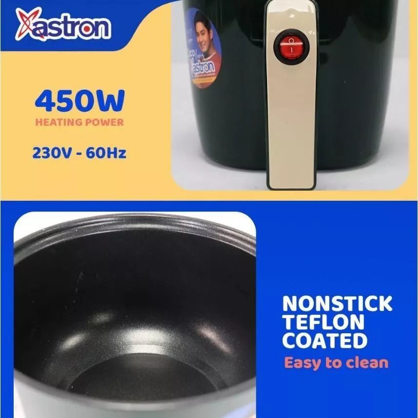 Astron QUICKPOT 1.8L Multipurpose Electric Cooker Non Stick Teflon Dry ...
