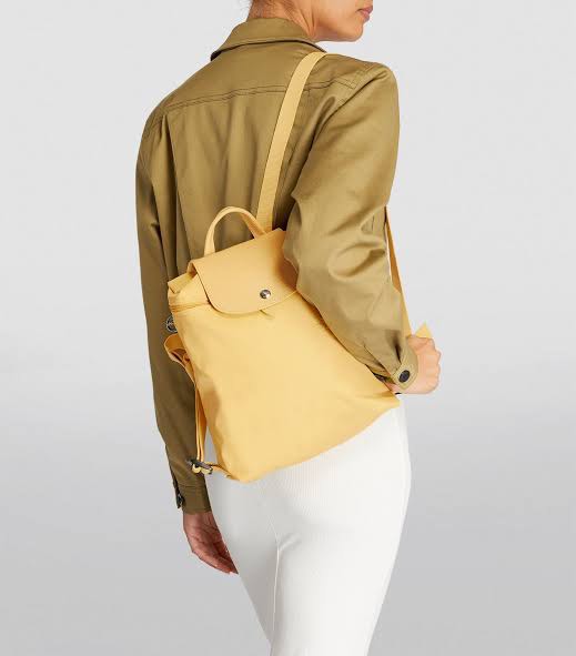 Authentic Longchamp Backpack - RARE Pastel Yellow, Women's Fashion ...