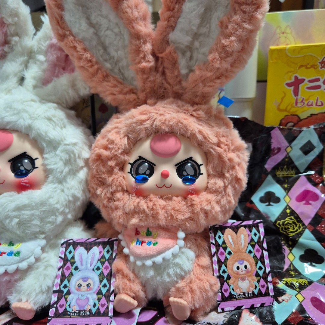 Baby Three bb3 Lily Town Rabbits (Blue, White, Peach), Hobbies & Toys ...
