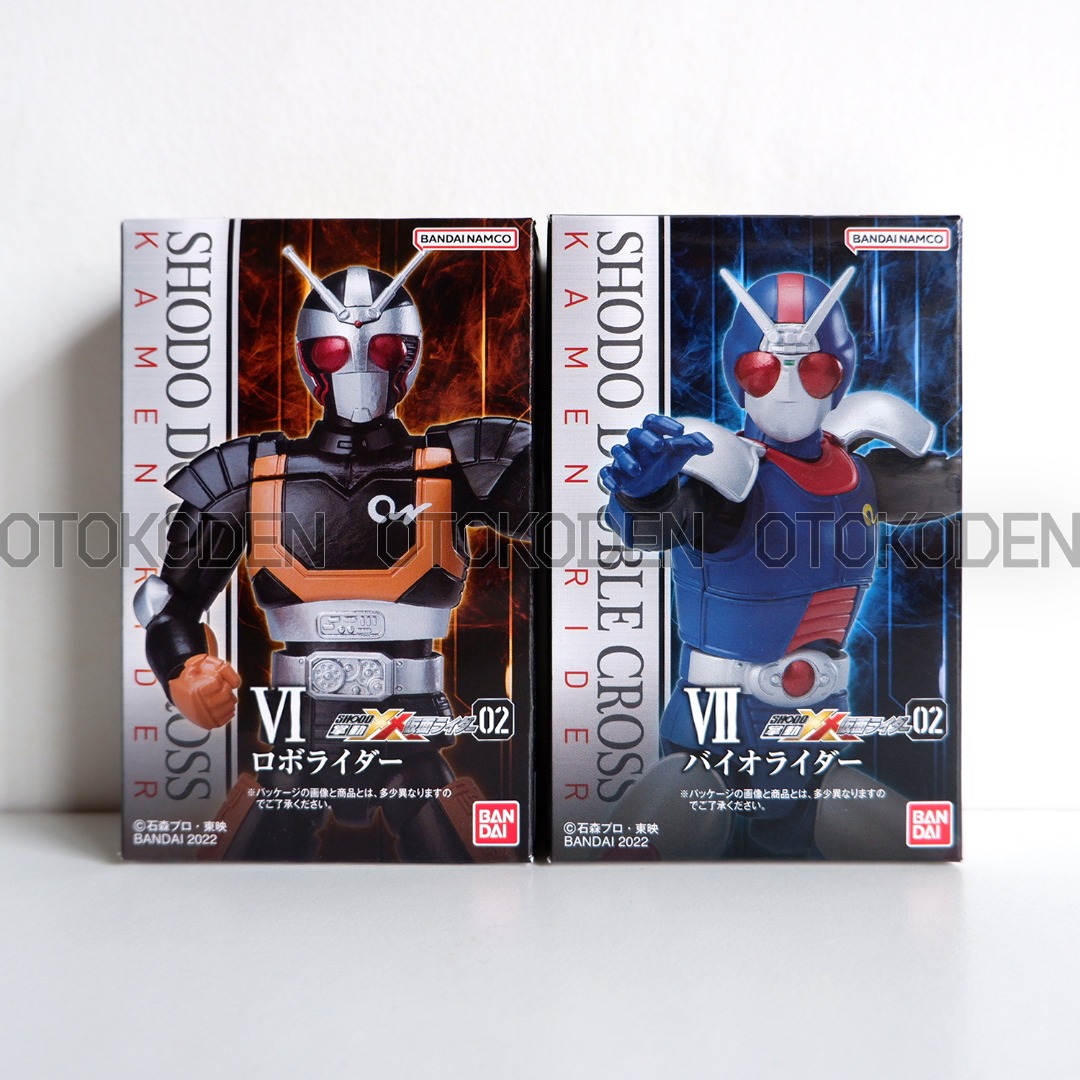 Bandai Shodo XX 01 Kamen Rider Roborider Robo Rider & Biorider Bio ...