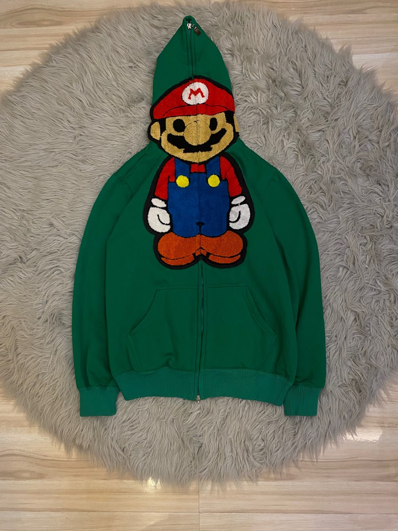 Bape X mario Fullzip, Men's Fashion, Coats, Jackets and Outerwear on ...