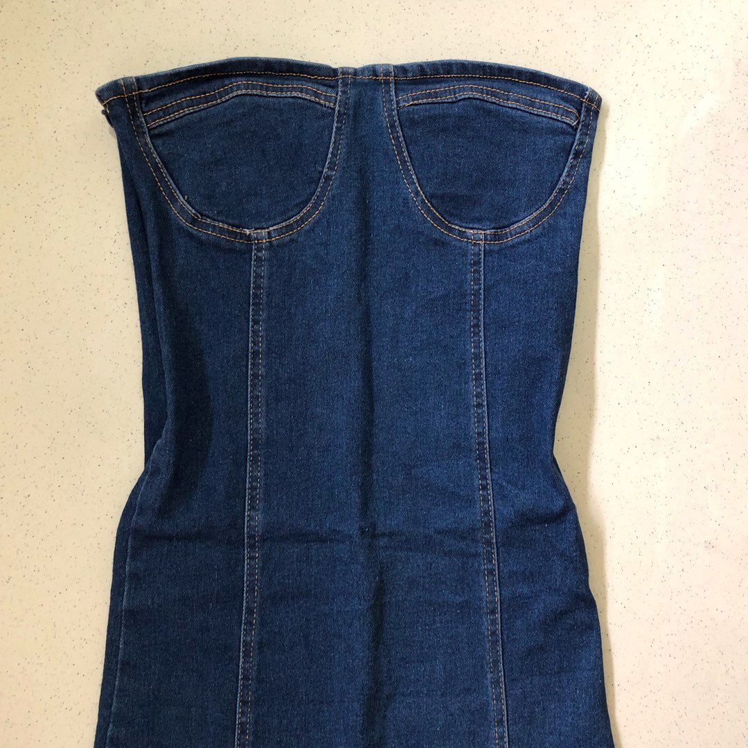 Body Hugging Denim Dress, Women's Fashion, Dresses & Sets, Dresses on ...