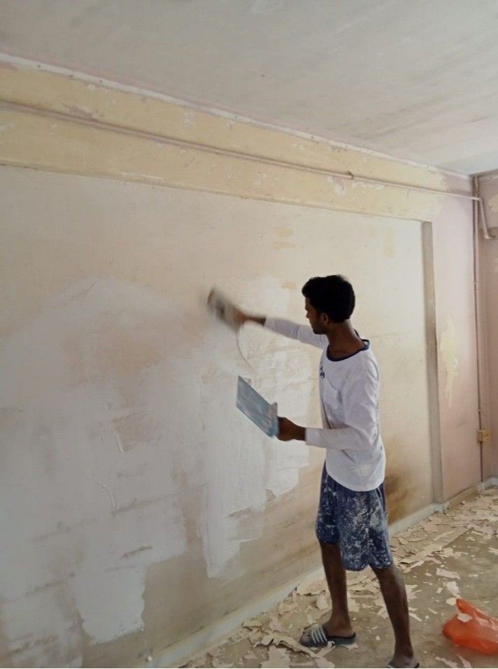 Ceiling and wall plastering service/Cheap plastering service/Toilet ...