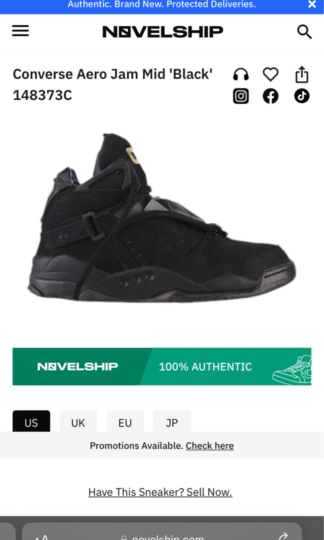Converse Aero Jam Mid 'Black, Men's Fashion, Footwear, Sneakers on ...
