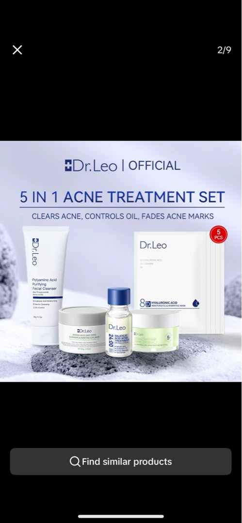 Dr.Leo 5in1 acne set jerawat (BARU, unsealed), Beauty & Personal Care ...
