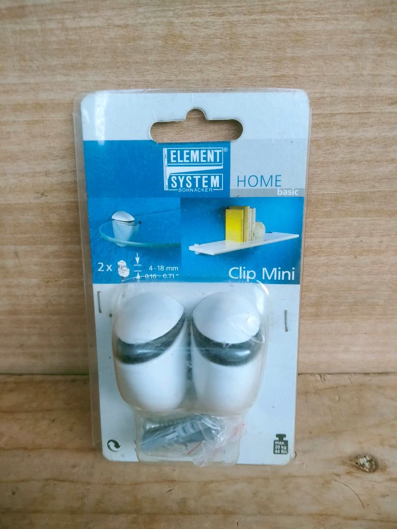 Element System Penjepit Penahan Rak Kaca Papan Dinding Wastafel Klip ...