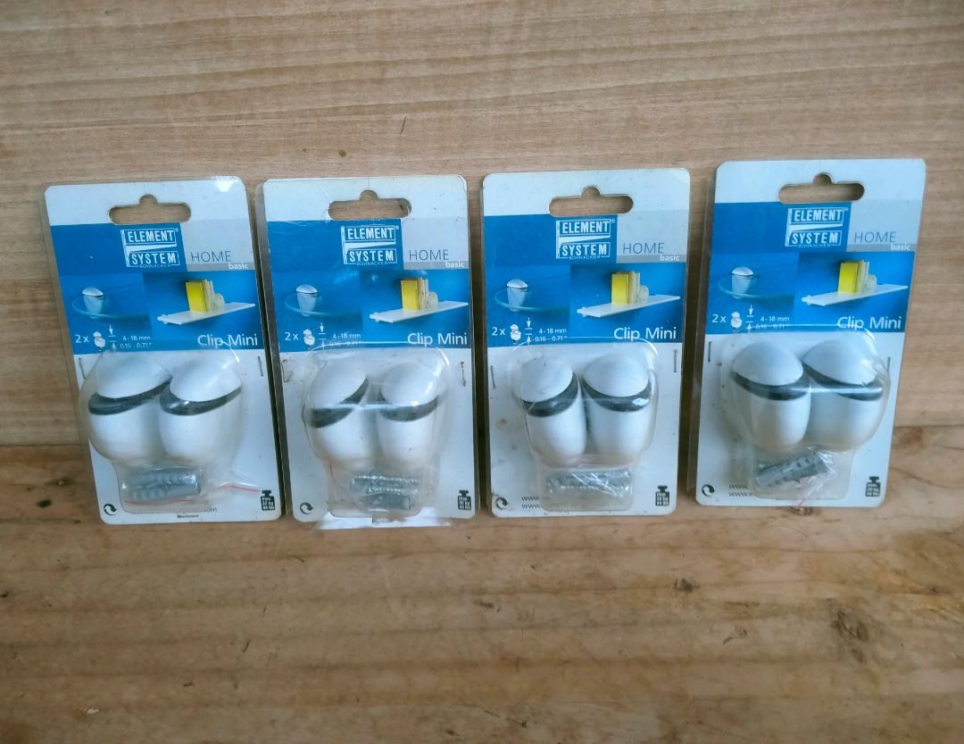 Element System Penjepit Penahan Rak Kaca Papan Dinding Wastafel Klip ...