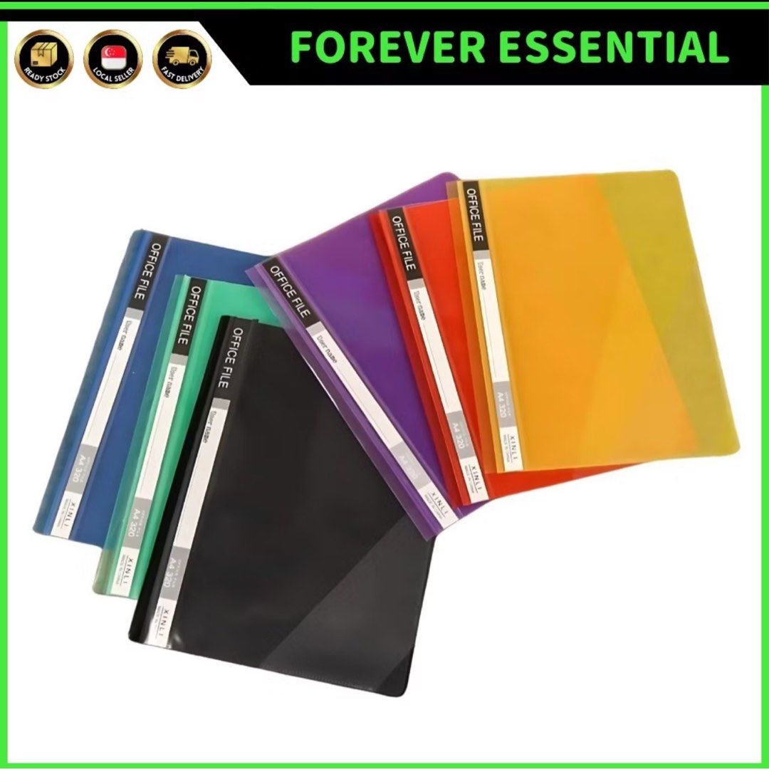 (FOREVER ESSENTIAL) A4 Clear Management File Documents Folder Hole ...