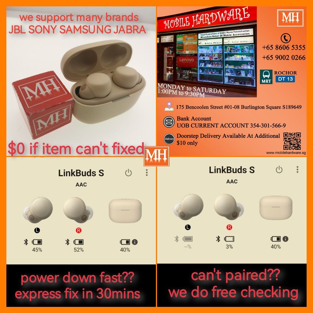 Free checking can't pairing or no power Sony wf-1000xm3 wf-1000xm4 wf ...