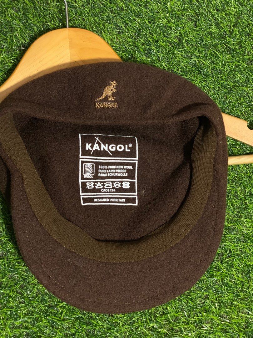 KANGOL WOOL 504 FLAT CAP 100% PURE NEW WOOL LOGO EMBROIDERY RARE COLOR ...