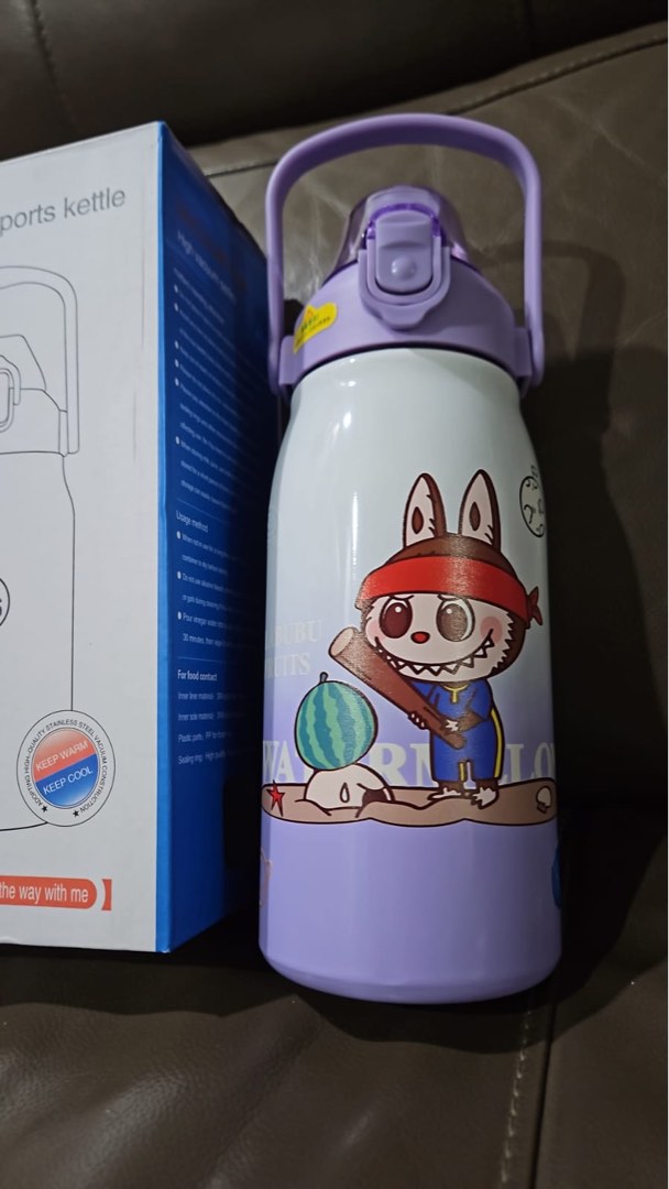 Labubu Tumbler, Furniture & Home Living, Kitchenware & Tableware, Water ...