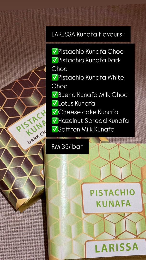 LARISSA KUNAFA CHOCOLATE FROM QATAR, Food & Drinks, Chilled & Frozen ...