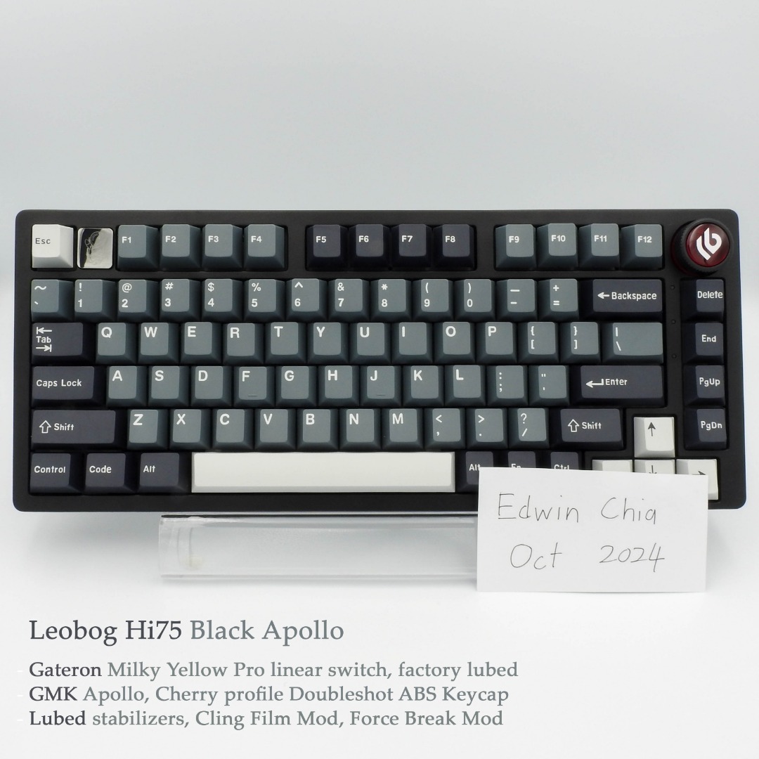 Leobog Hi75 Black Apollo 75% CNC Aluminum Custom Mechanical Keyboard ...