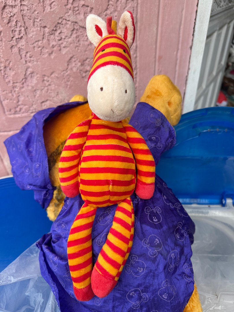 Little Jellycat orange red zebra cute stuffed toy rare, Hobbies & Toys ...