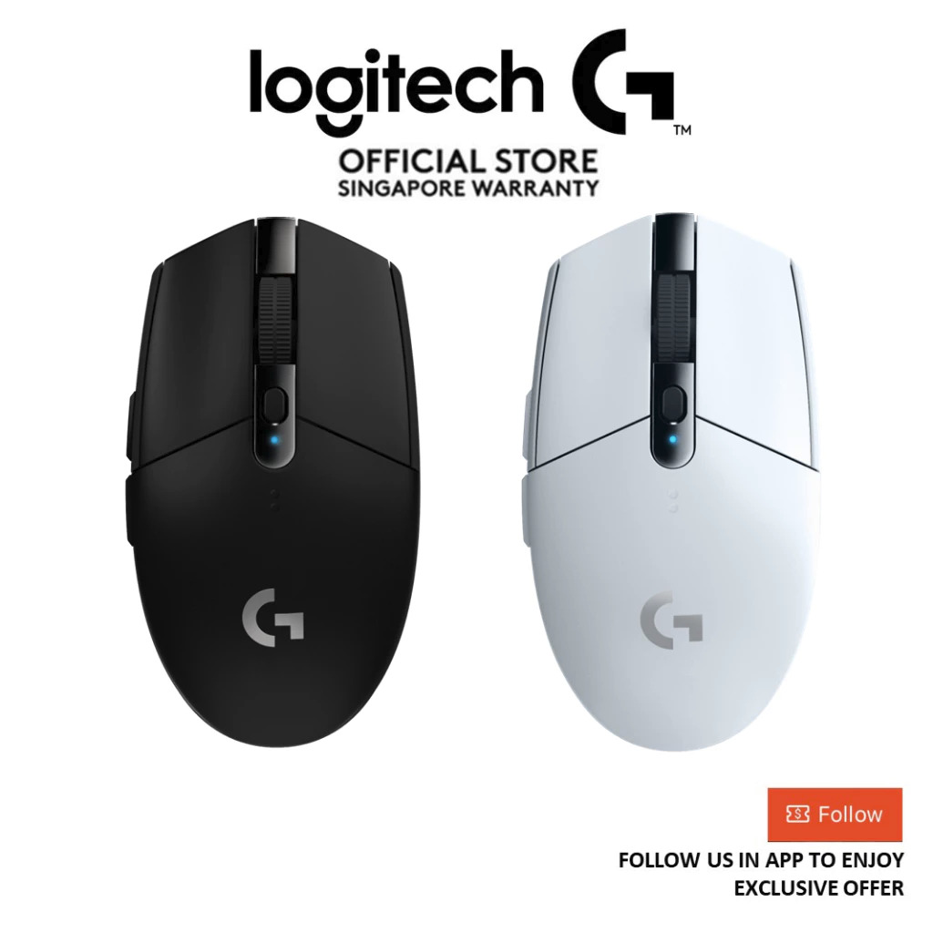 Logitech G304 LIGHTSPEED Wireless Gaming Mouse, Hero 12K Sensor, 12,000 DPI, Lightweight, 6 ...