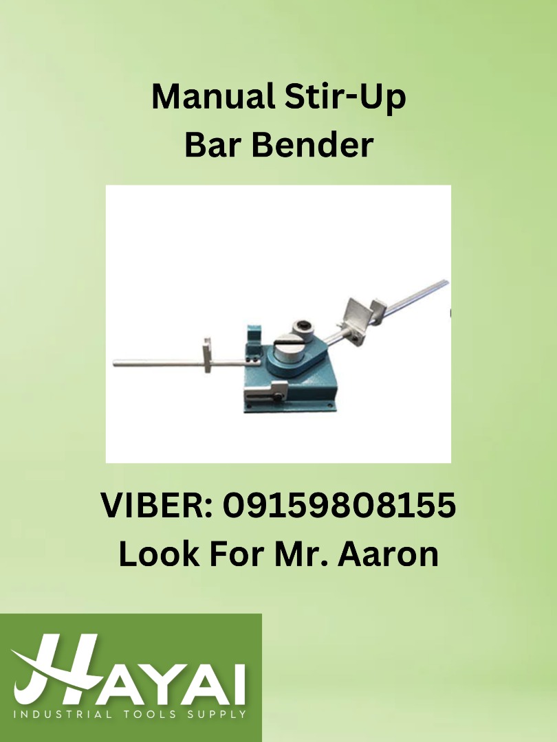 Manual Stir-Up Bar Bender, Commercial & Industrial, Construction Tools ...