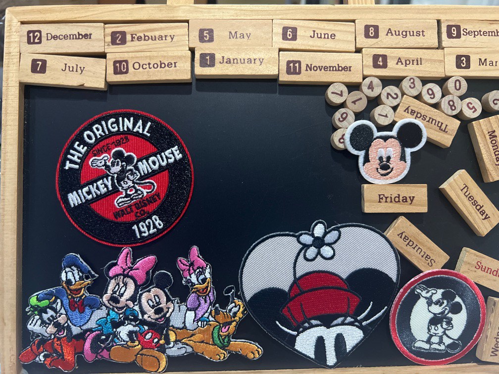 Mickey iron on embroidery patch 5 units, Hobbies & Toys, Stationery ...