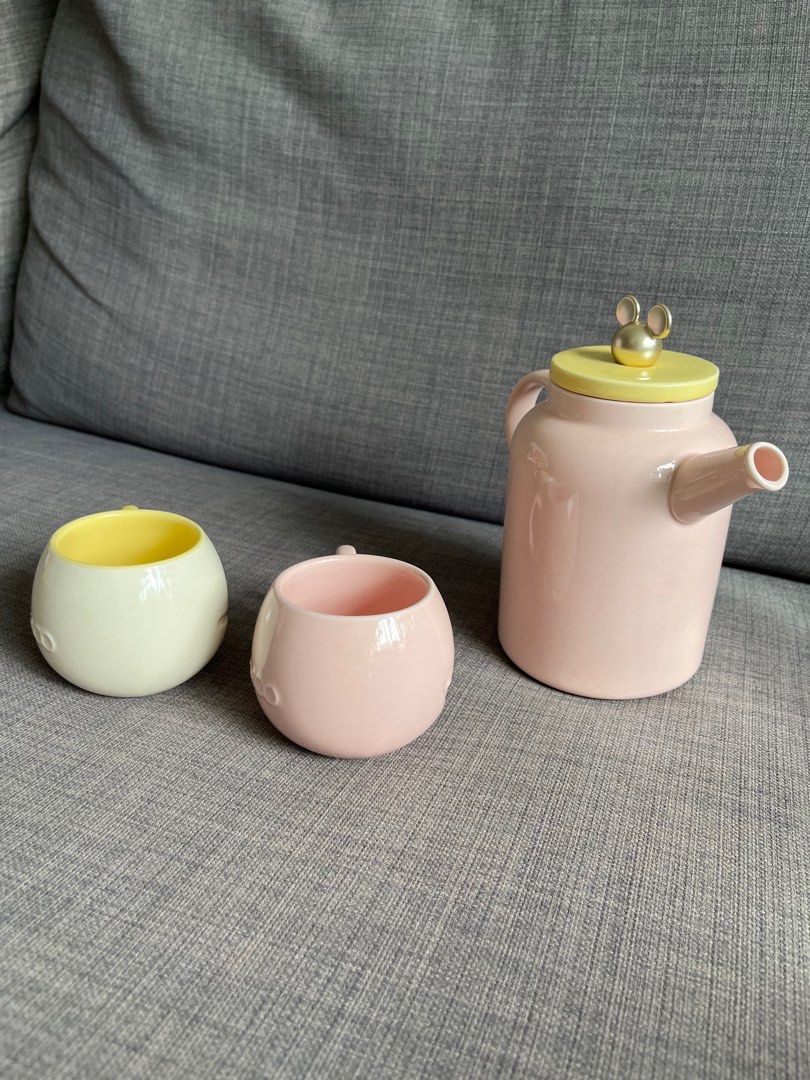 Mickey Mouse Teapot with 2 Cups Set, Furniture & Home Living ...