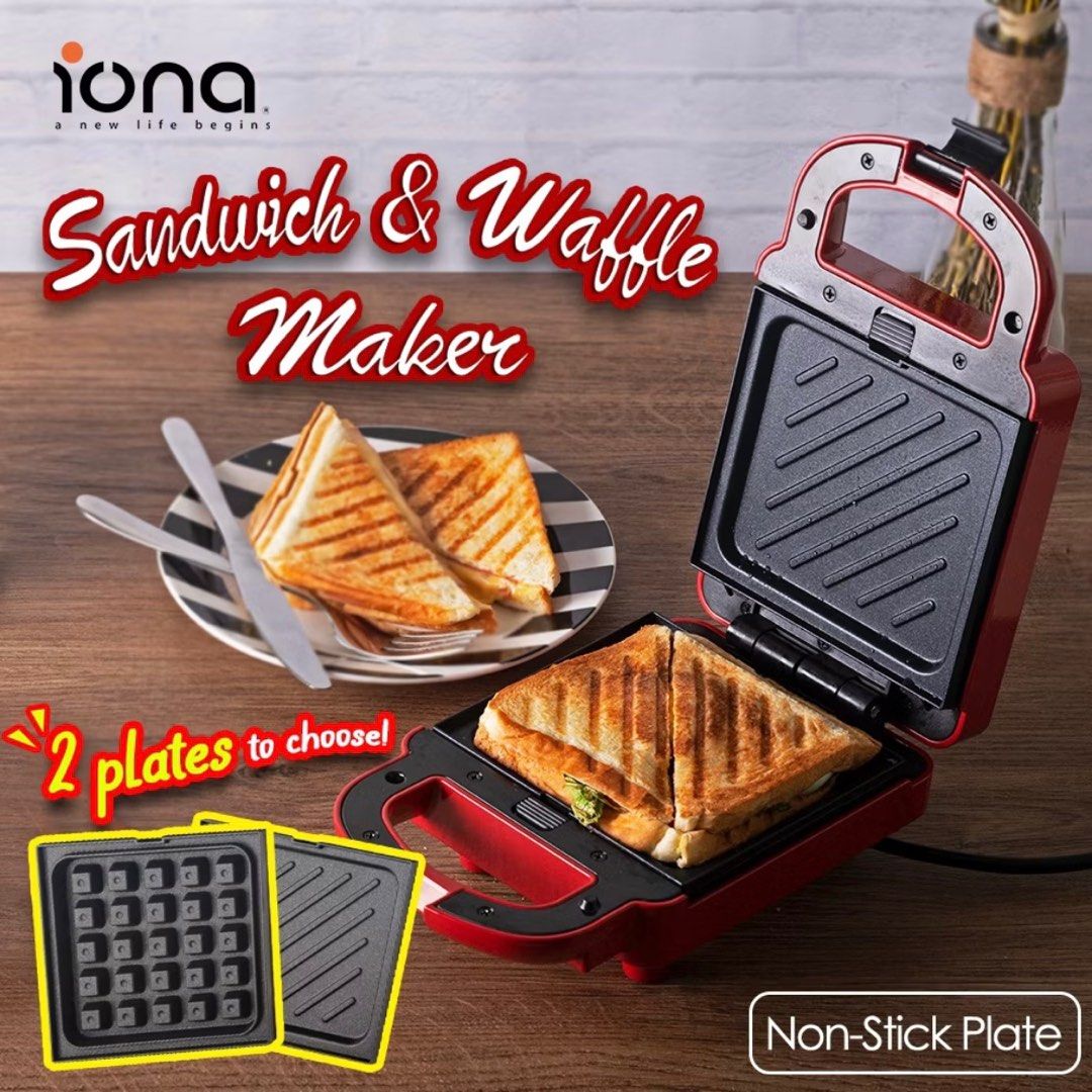 Mini 2 in 1 Sandwich Maker | Toast Maker | Waffle Maker | Bread Toaster ...