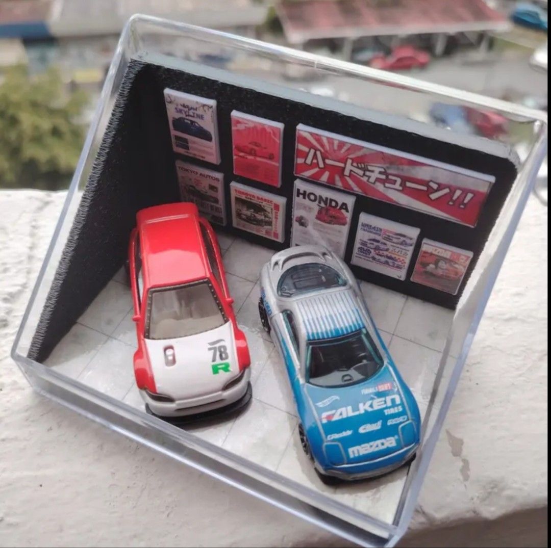 Mini JDM Garage Diorama Diecast Display + Wall Display JDM Picture ...