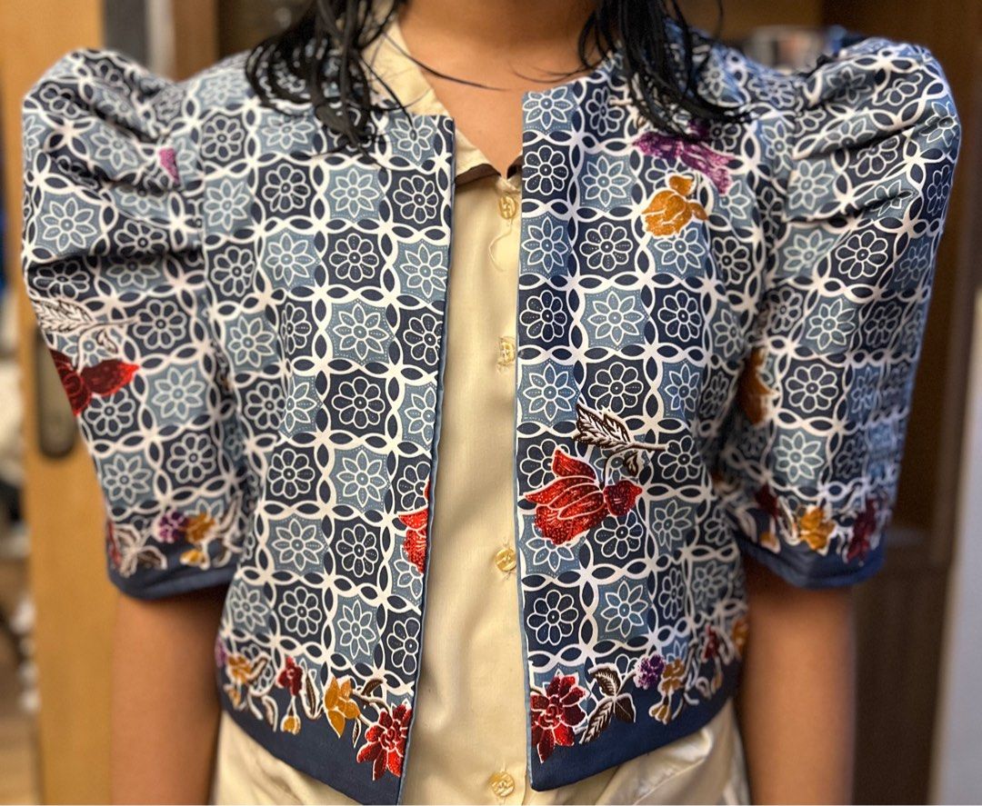 Modern Filipiniana Cotton Batik Boleros, Women's Fashion, Tops, Others ...