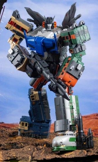 Moon Studio Transformers MS-07 Radiatron Trainbots Combiner Raiden Set ...