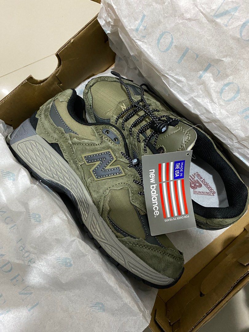 New Balance 2002R Protection Pack Dark Moss, Fesyen Pria, Sepatu ...