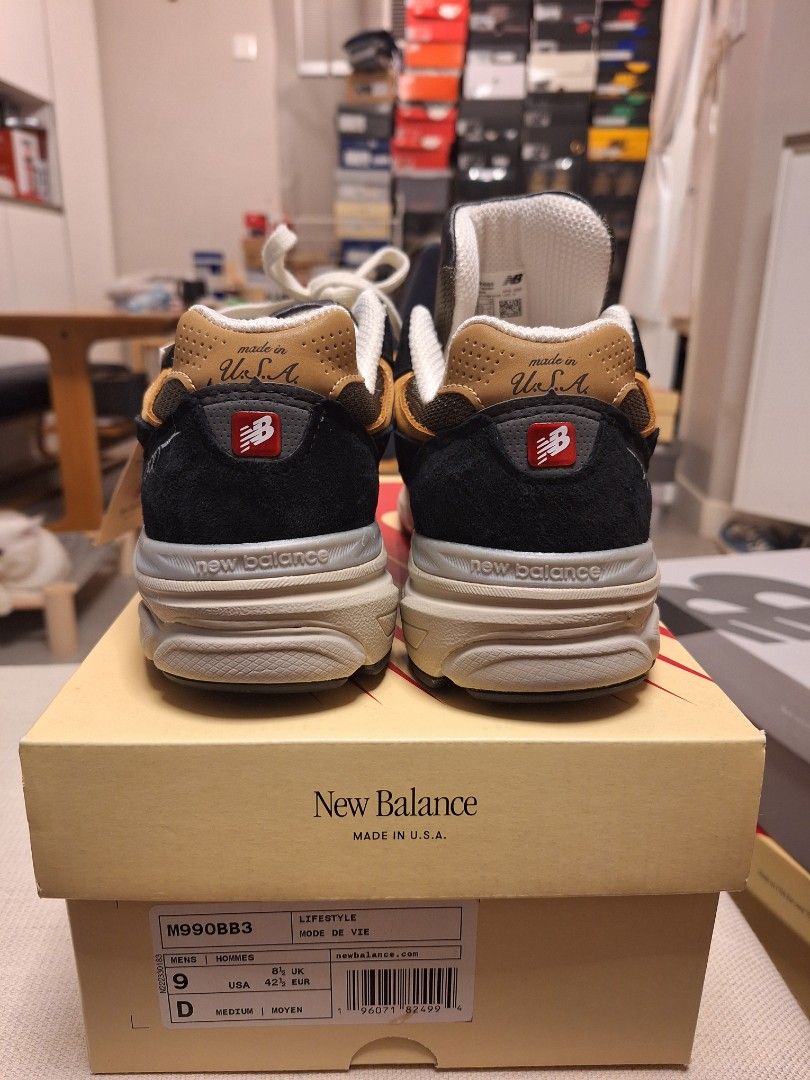 New balance 990 V3 BB3 BLACK V6 V2, 男裝, 鞋, 波鞋 - Carousell