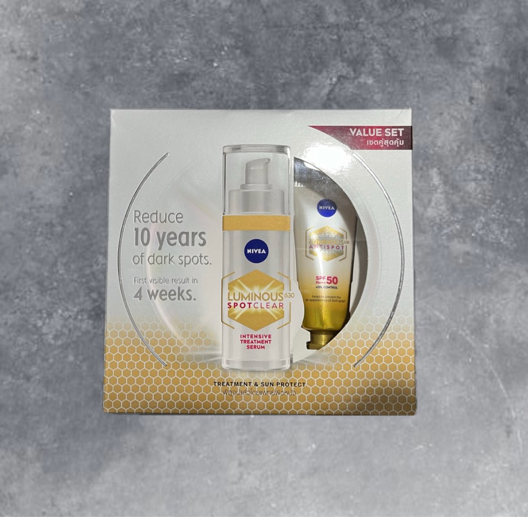 NIVEA Face Care LUMINOUS 630 SPOTCLEAR Value Set Serum 30ml + Sun ...