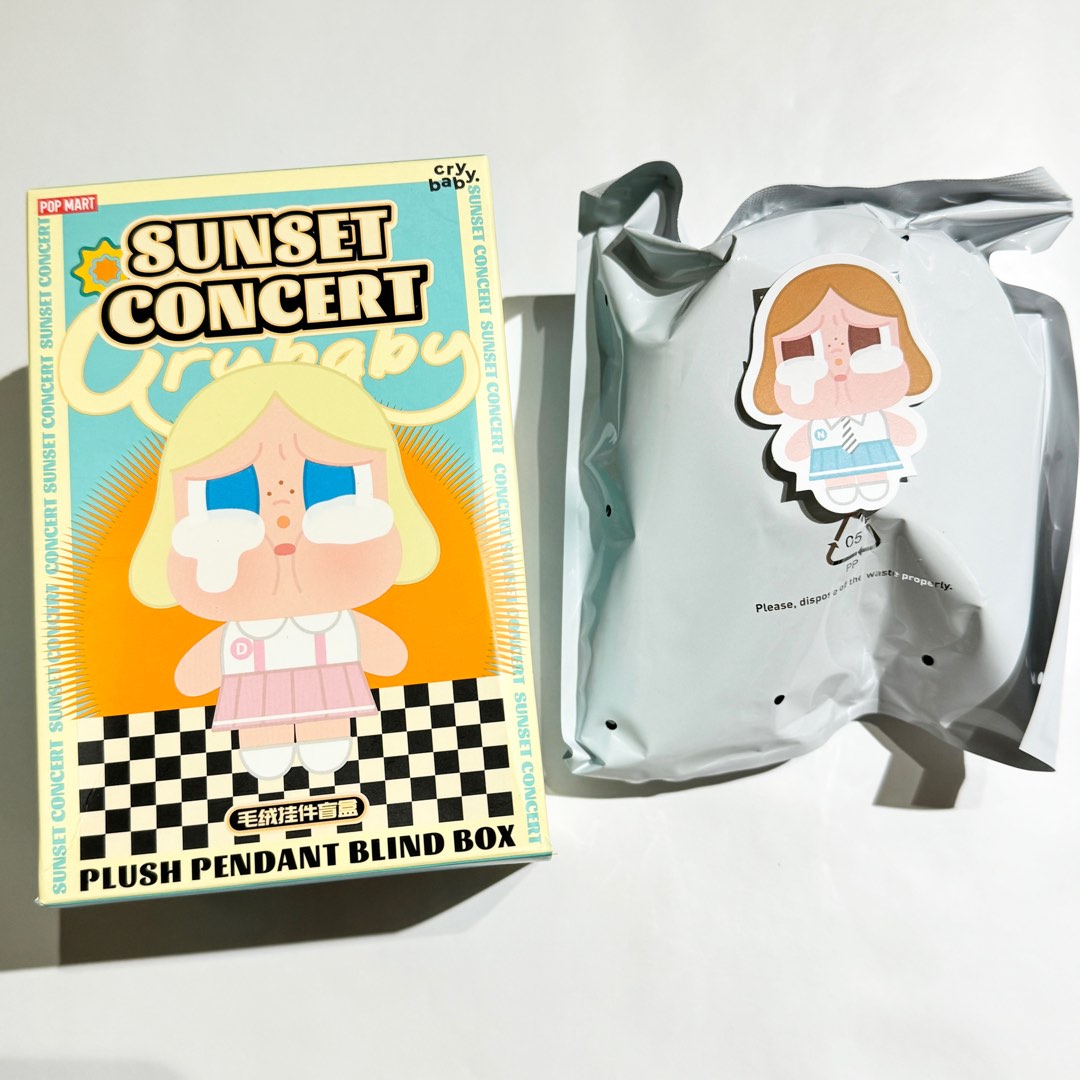 ON HAND FOR SALE Crybaby sunset concert beige blue official pop mart ...