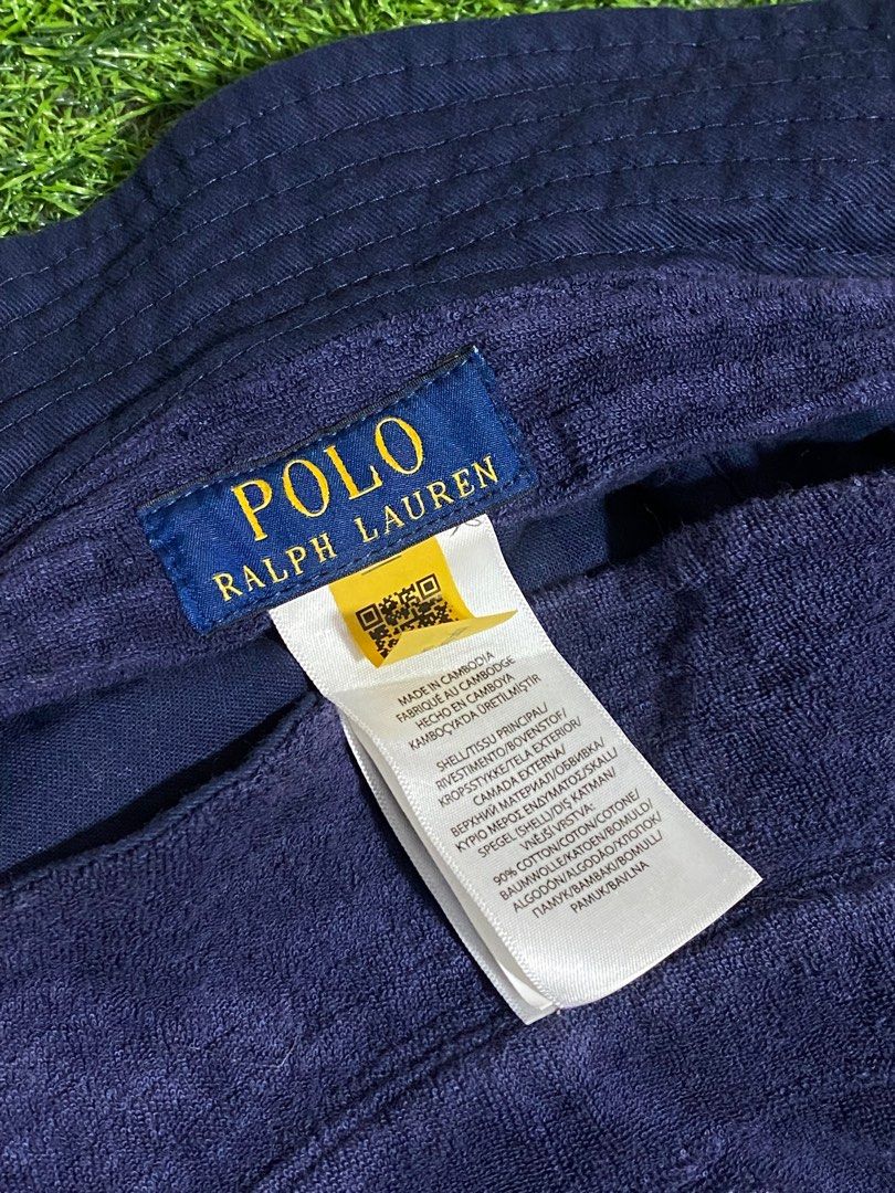 POLO RALPH LAUREN GOLD LABEL TAG WITH QR SCAN CODES COTTON BLEND TERRY ...
