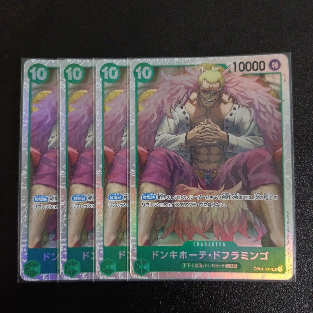 One Piece TCG OP04-031 Donquixote Doflamingo SR Playset, Hobbies & Toys, Toys & Games on Carousell